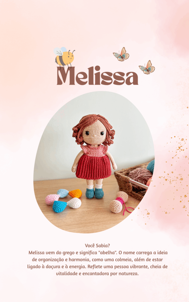 Boneca Melissa - E-Book em PDF - Glê Negri Amigurumi